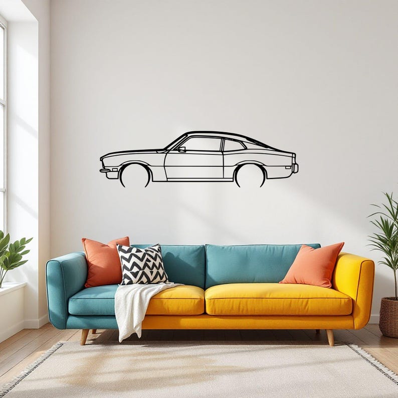 Maverick 1970 Detailed Car Decorwall Art, Metal Car Wall Decor, Gift ...