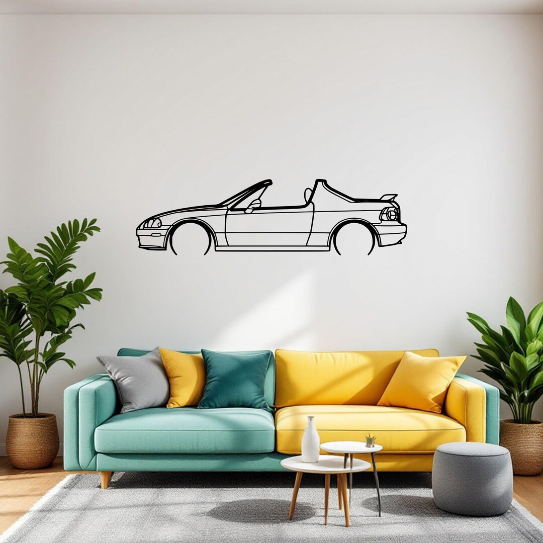 Del Sol 1993 Detailed Metal Wall Art, Unique Car Lover Gift, Garage ...