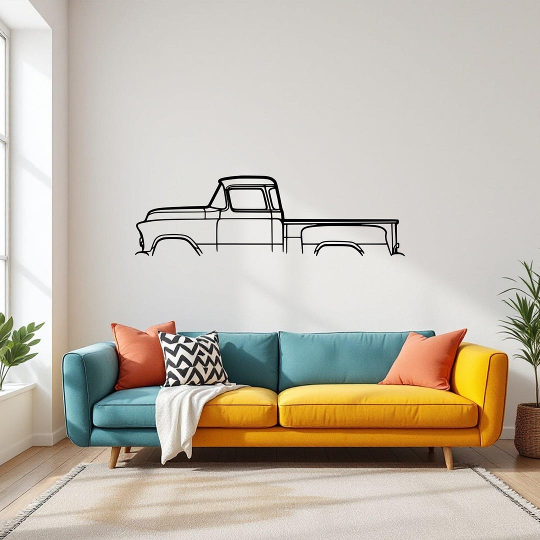 Short Bed 3100 1955 Garage Car Wall Art for Driver Room, Metal ...