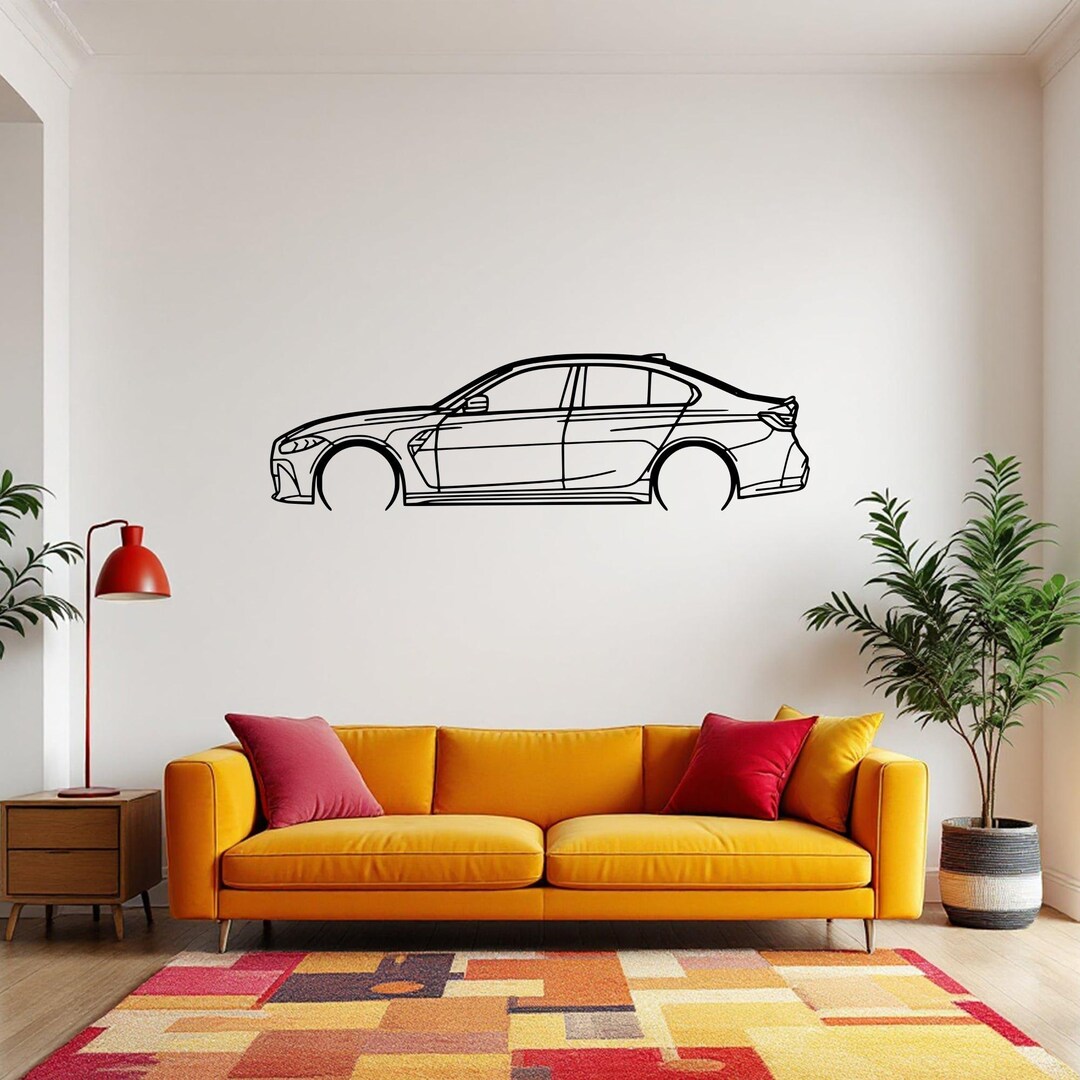G80 M3 2022 Detailed Car Decorwall Art, Metal Car Wall Decor, Gift for ...