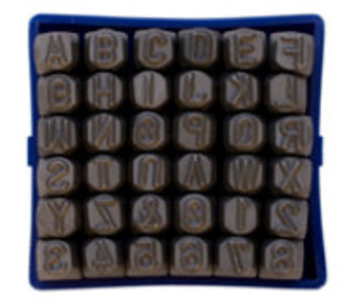 Metal Stamp Set-metal Stamping Kit in Block Font- Economy 1/4 Inch (6mm ...