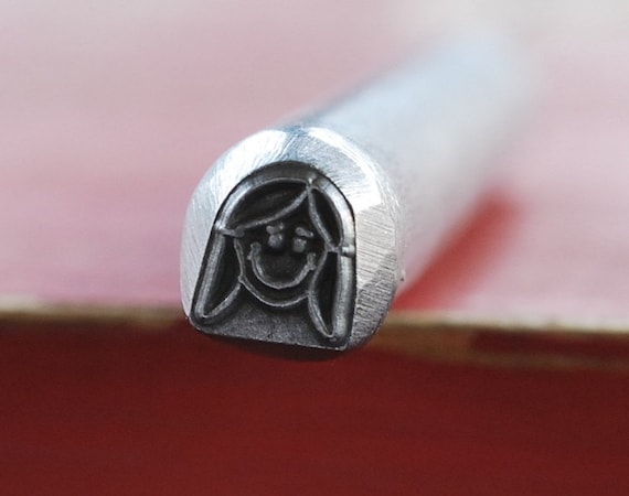 LARGE 3/8 Girls Face Metal Design Stamp-new 8 Mm-metal | Etsy