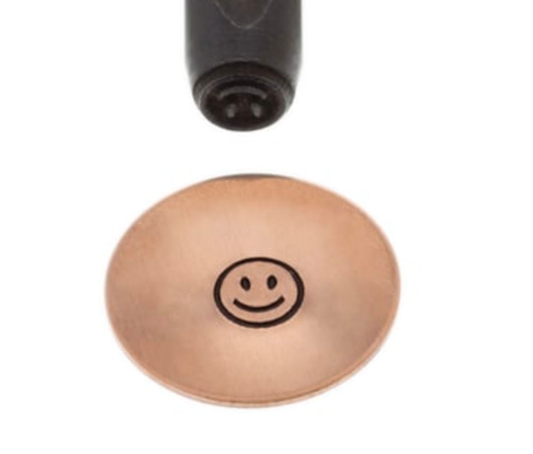 Happy Face Smiley Face Metal Design Stamp Eurotool Elite Design Size ...