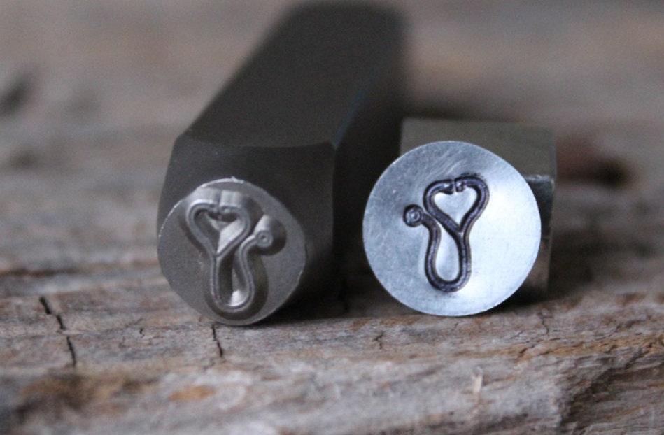 Stethoscope Metal Stamp-8mm Size-steel Stamp-new Metal Design Stamps-by ...