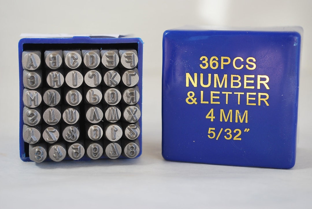 4mm Metal Stamp Alphabet Set Arial Font Letters and Number Set-metal ...