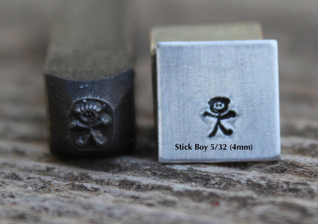 Stick Boy Metal Design Stamp-5/32 Inch (4mm)-metal Stamp-metal Stamping ...