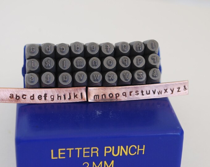 New-arial Font- 2mm LOWERCASE- Rare- Letter Set-metal Stamp Set-great ...