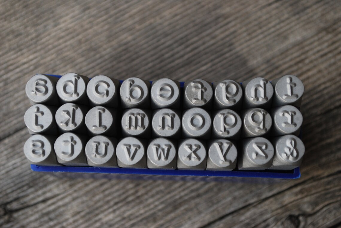 Single Letter Lowercase Typewriter Font 6mm LARGE -lowercase- Steel ...