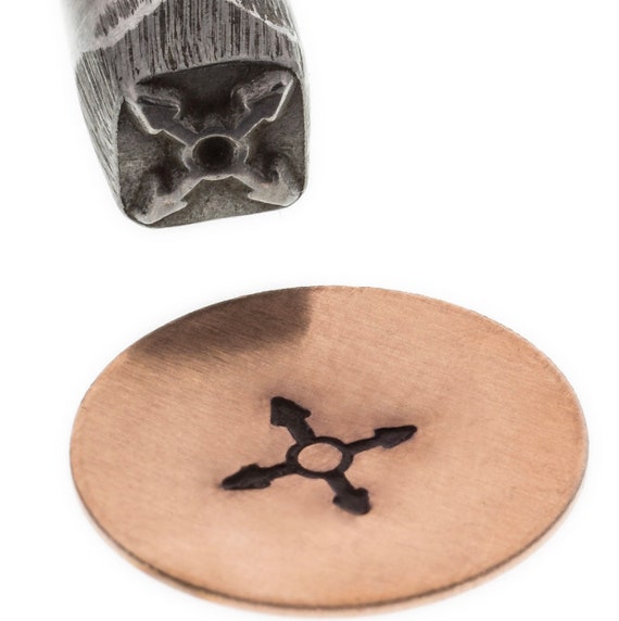 Southwest Compass or Cross Design Stamp 5mm-metal Stamping - Etsy