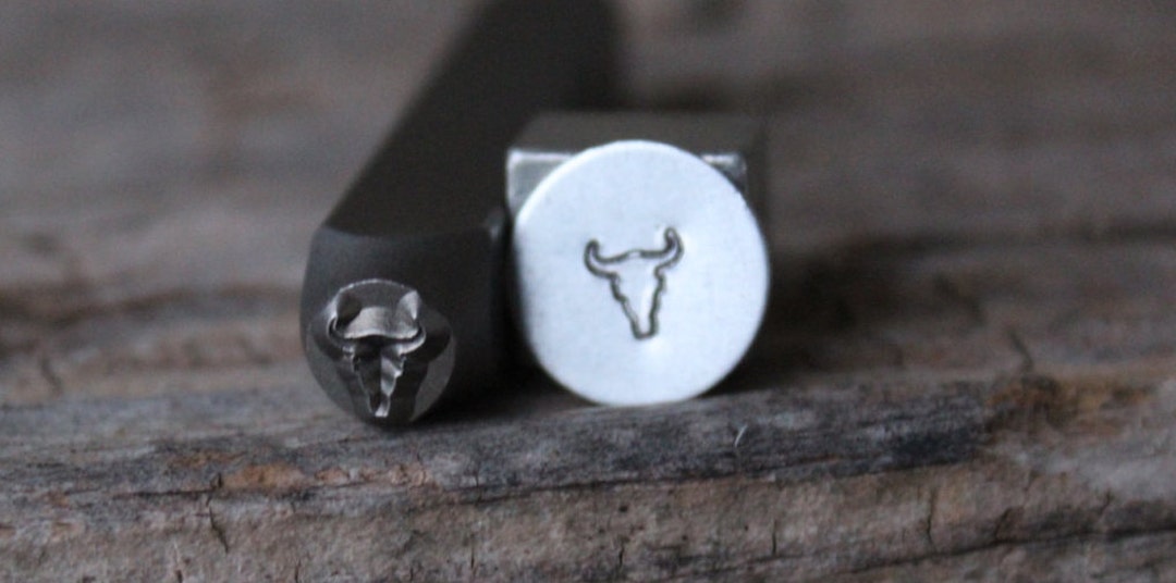 Long Horn Stamp-5mm Size-steel Stamp-new Metal Design - Etsy