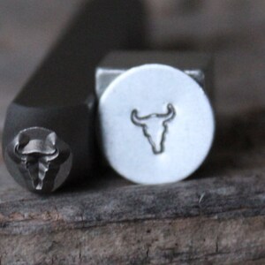 Long Horn Stamp-5mm Size-steel Stamp-new Metal Design | Etsy