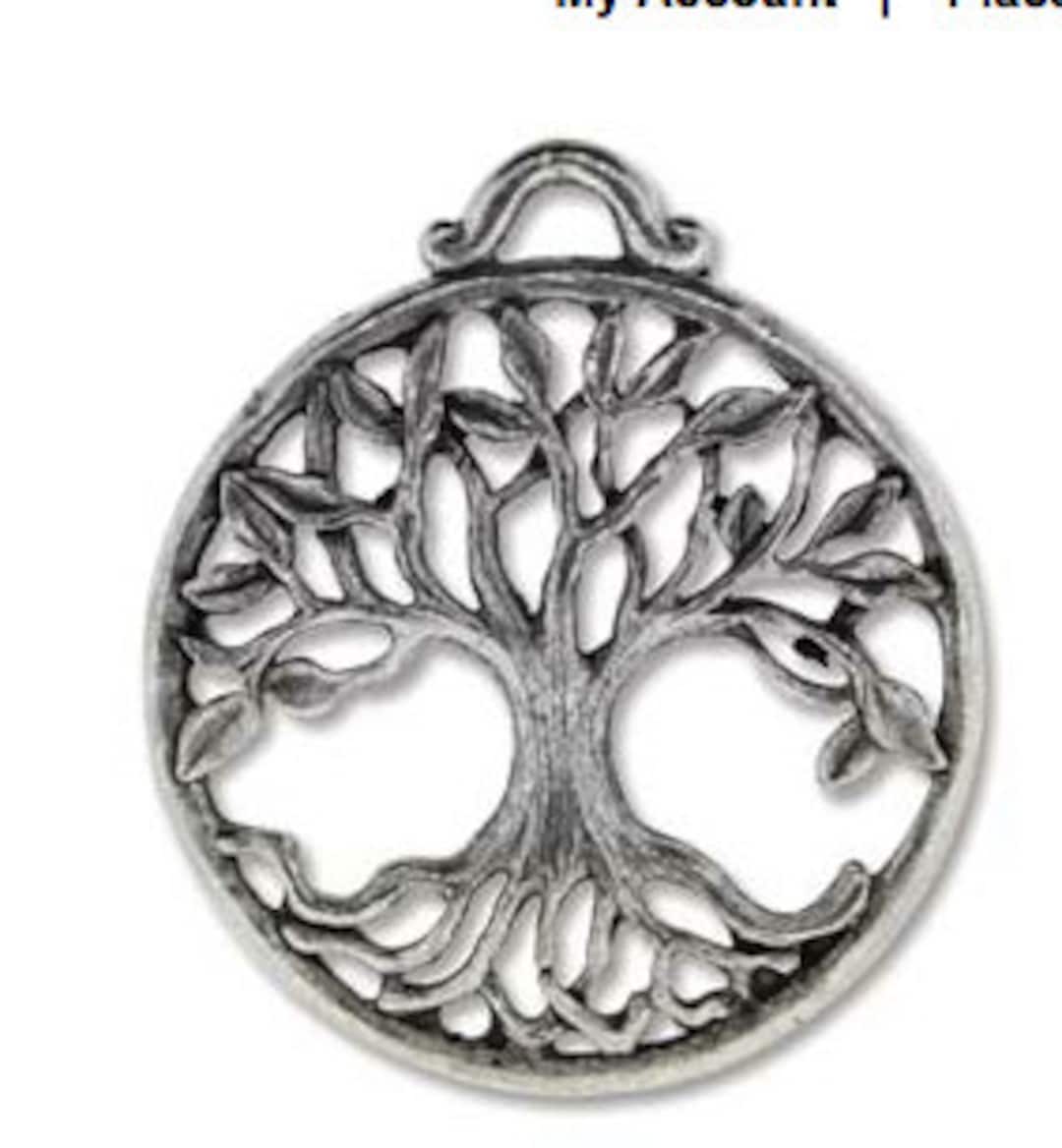Tree of Life Casting- Antique Silver 25 X 30 Mm. Approx. 1 1/4 Inch X 1 ...