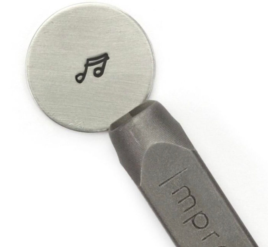 Music Note Signature Metal Design Stamp Impressart 6mm Design - Etsy