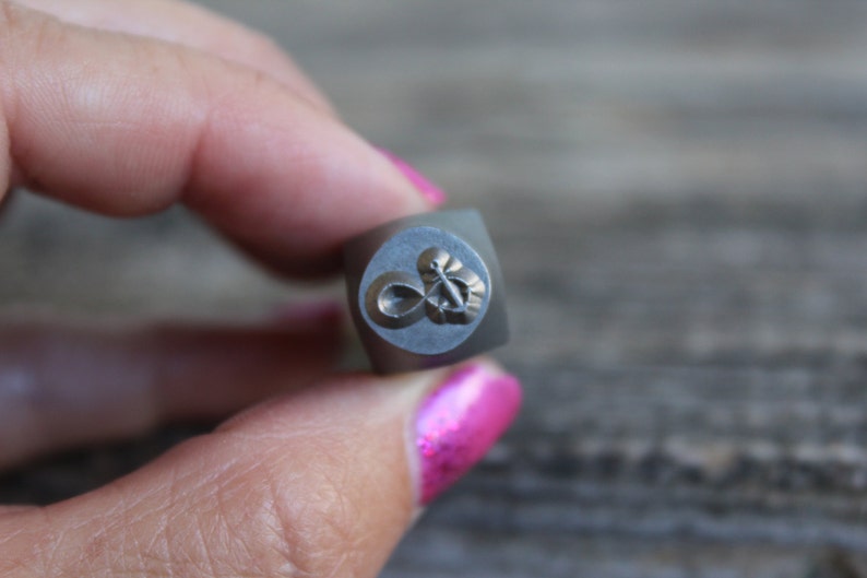 Infinity With Anchor Metal Stamp-8mm Size-steel Stamp-new Metal Design ...