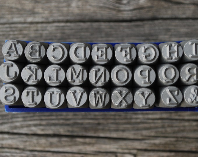 Metal Alphabet Stamp Set -metal Stamping Kit in "typewriter" Font 6mm ...