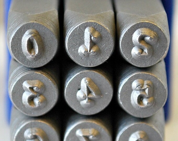 3 Mm Dotz Numbers -exclusive Font-metal Alphabet Set for Metal Stamping ...