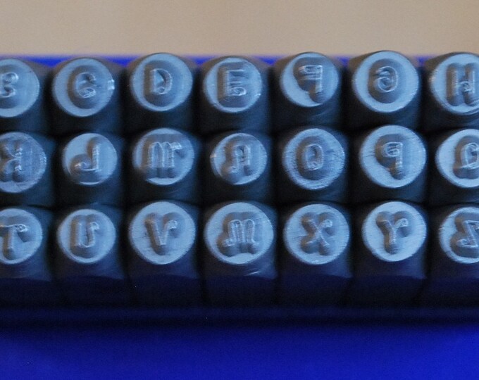 Metal Stamp Set Verona-2 MM Upper Case Curly Font Alphabet Set- Steel ...