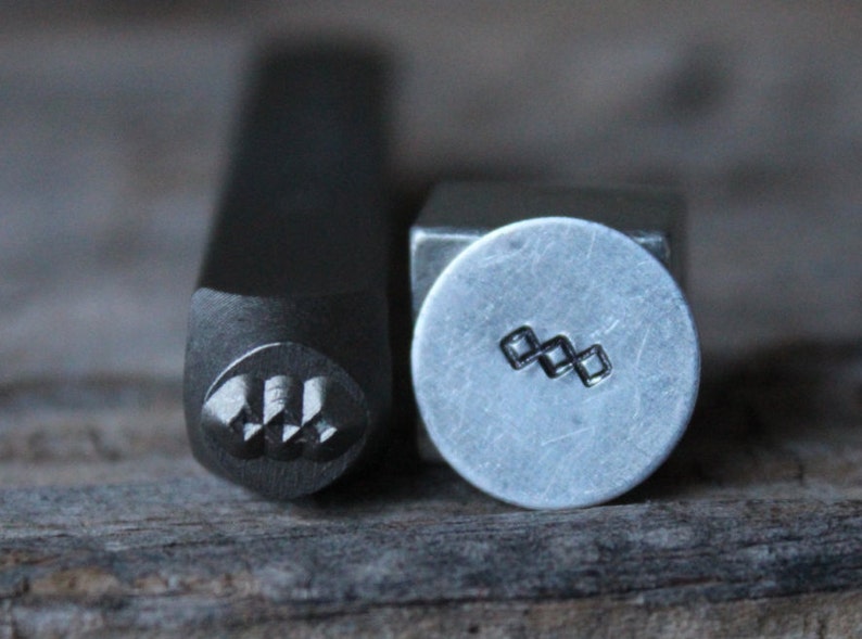 Triple Diamond Stamp-5mm Size-steel Stamp-new Metal Design - Etsy