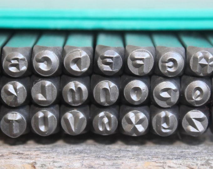 3 Mm-uppercase Typewriter Font Alphabet Letter Stamp Set-metal Stamps ...