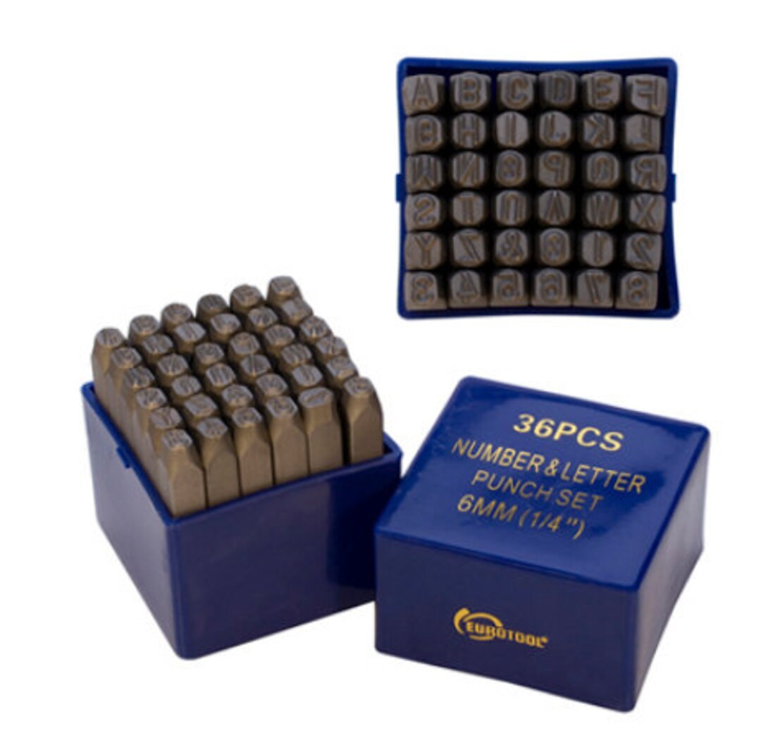 Metal Stamp Set-metal Stamping Kit in Block Font- Economy 1/4 Inch (6mm ...
