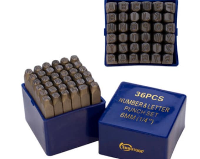 Metal Stamp Set-metal Stamping Kit in Block Font- Economy 1/4 Inch (6mm ...