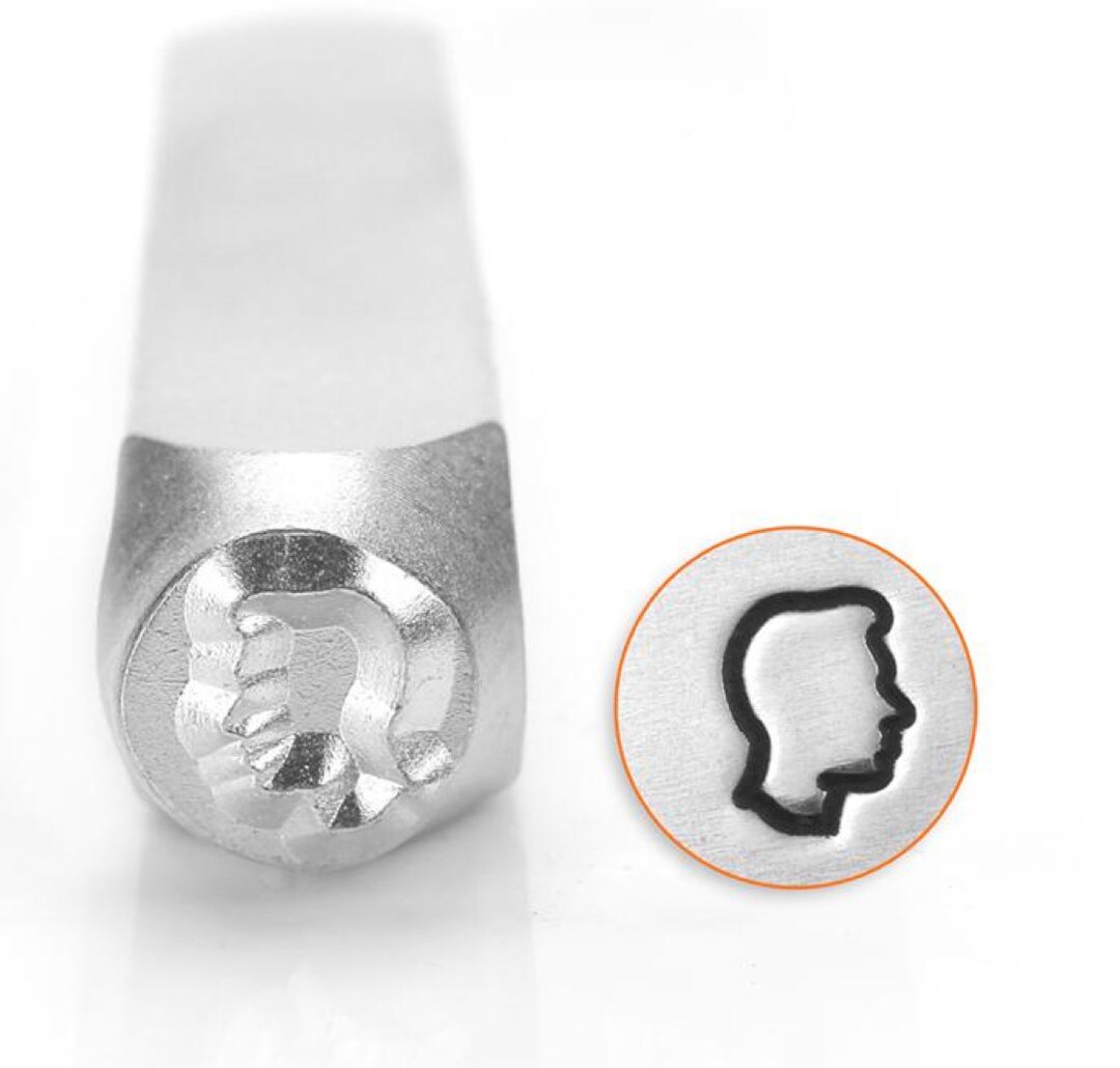 Boy Profile Metal Design Stamp Impressart- 6mm Design Stamp-steel ...