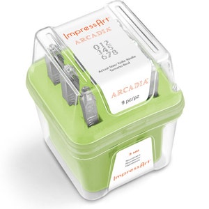 Arcadia Metal Stamp Set Impressart 3mm-number Set Metal- Metal Supply ...