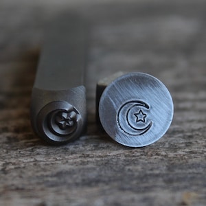 Moon and Star Metal Stamp 6mm-steel Stamp-will Work on Hard - Etsy
