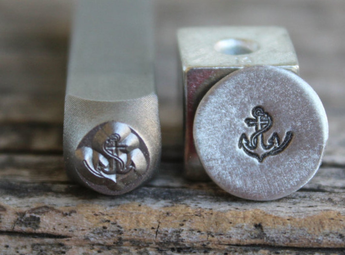 Anchor With Rope-metal Stamp-8mm Size-steel Stamp-new Metal | Etsy