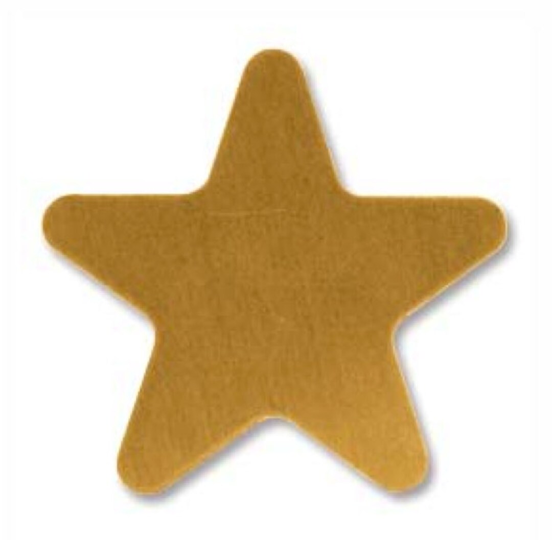 Star Stamping Blank- Brass-3/4 Inch. Approx. 20mm 24g. You Get 5-great ...