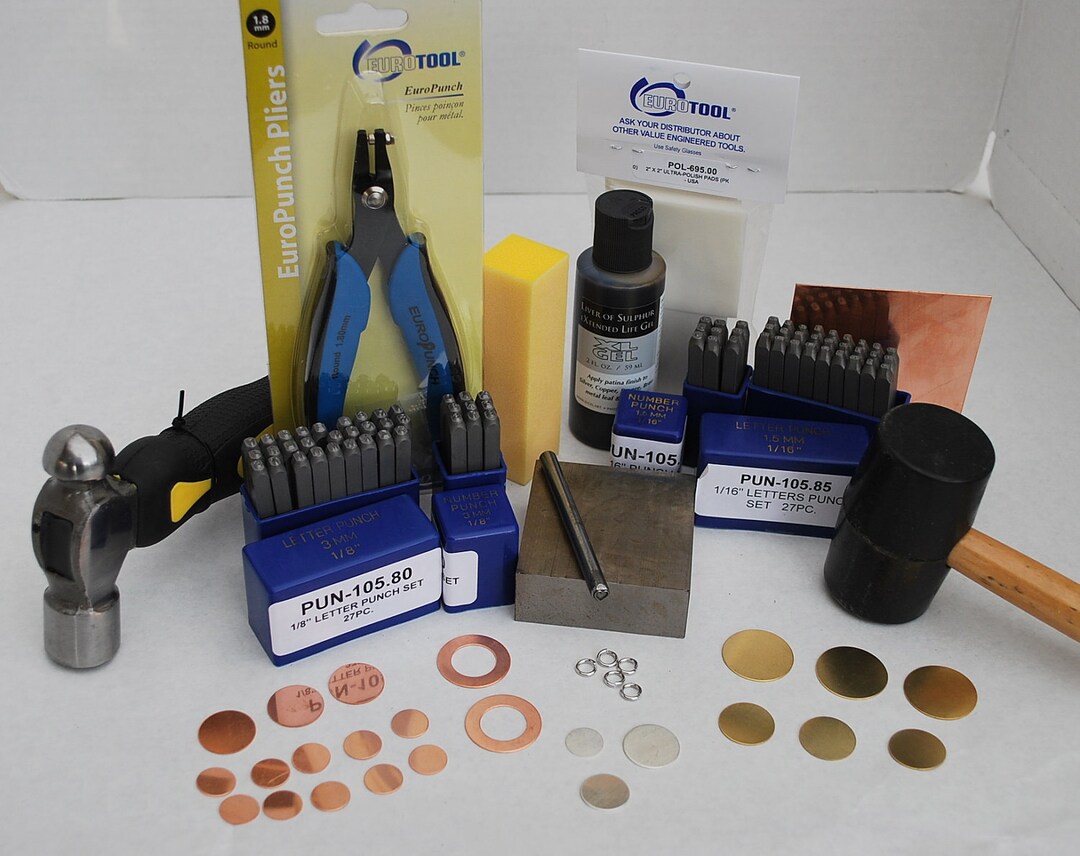 Jewelry Stamping Kit metal Stamping Kit-deluxe-great Way to Get Started ...