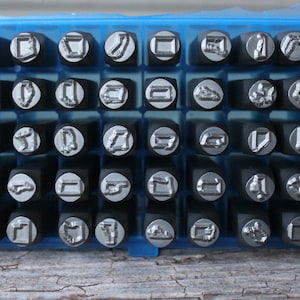 State Metal Design Stamp Set-united States 50 Stamps-whole SET 8mm ...