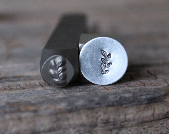 Laurel Branch Metal Stamp-6mm Size-steel Stamp-new Metal Design Stamps ...