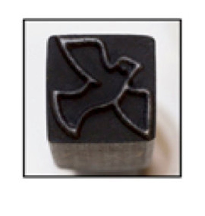 Dove jumbo 10mm Metal Design Stamp-metal Stamping Supplies | Etsy