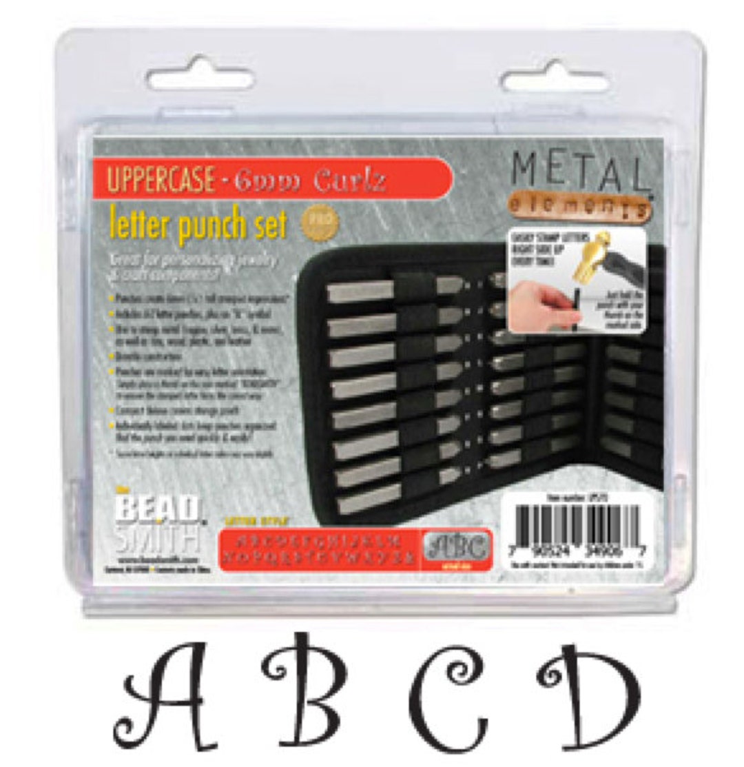 Metal Alphabet Stamp Set-stamp Set-metal Stamping Kit in "curlz" Font ...