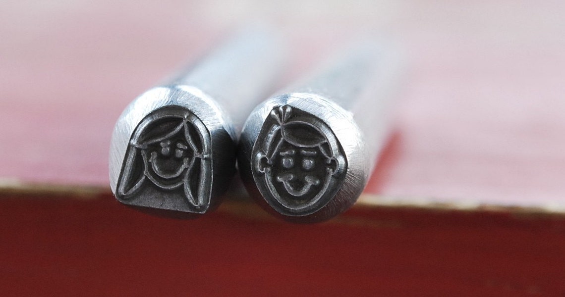 LARGE 3/8 Girls Face Metal Design Stamp-new 8 Mm-metal Stamping ...