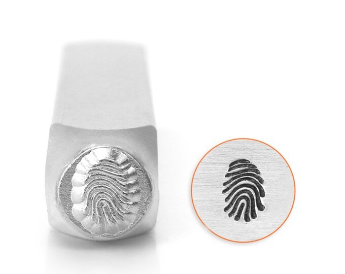 Fingerprint Metal Stamp-metal Design Stamp-impressart 6mm - Etsy