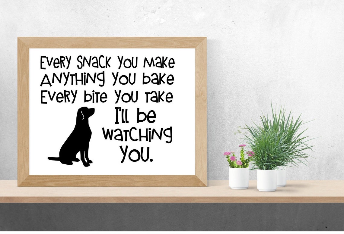 Dog Watching You Print: Funny Kitchen Art (digital File) - Etsy