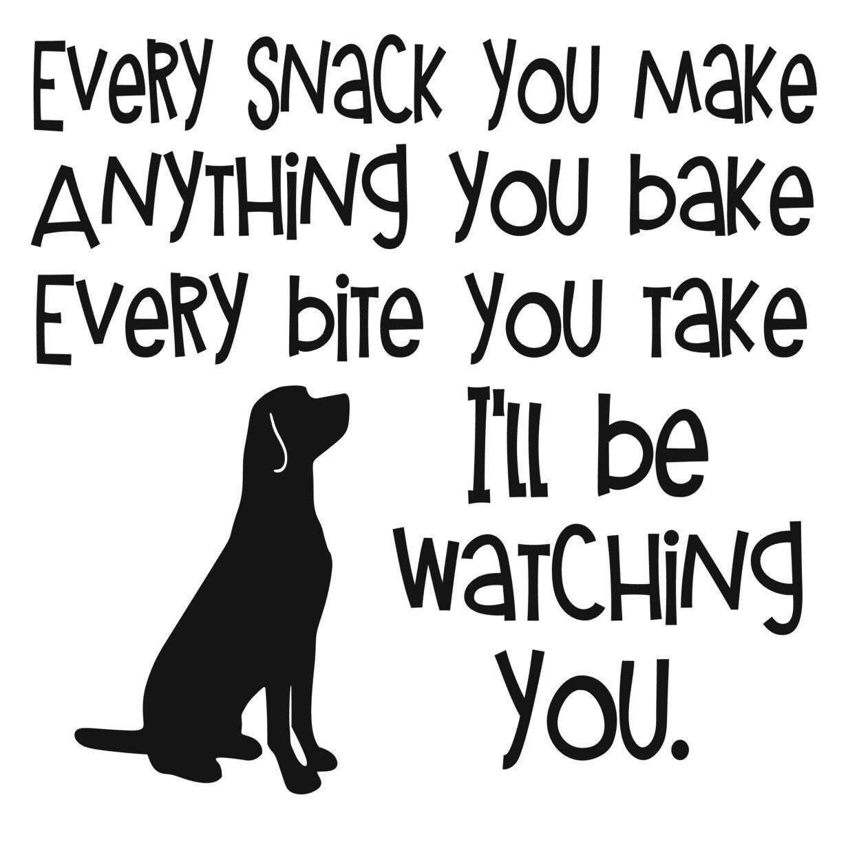Dog Watching You Print: Funny Kitchen Art (digital File) - Etsy