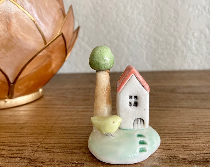 Miniature Ceramic House, Porcelain House Small Houses Tiny House Clay ...