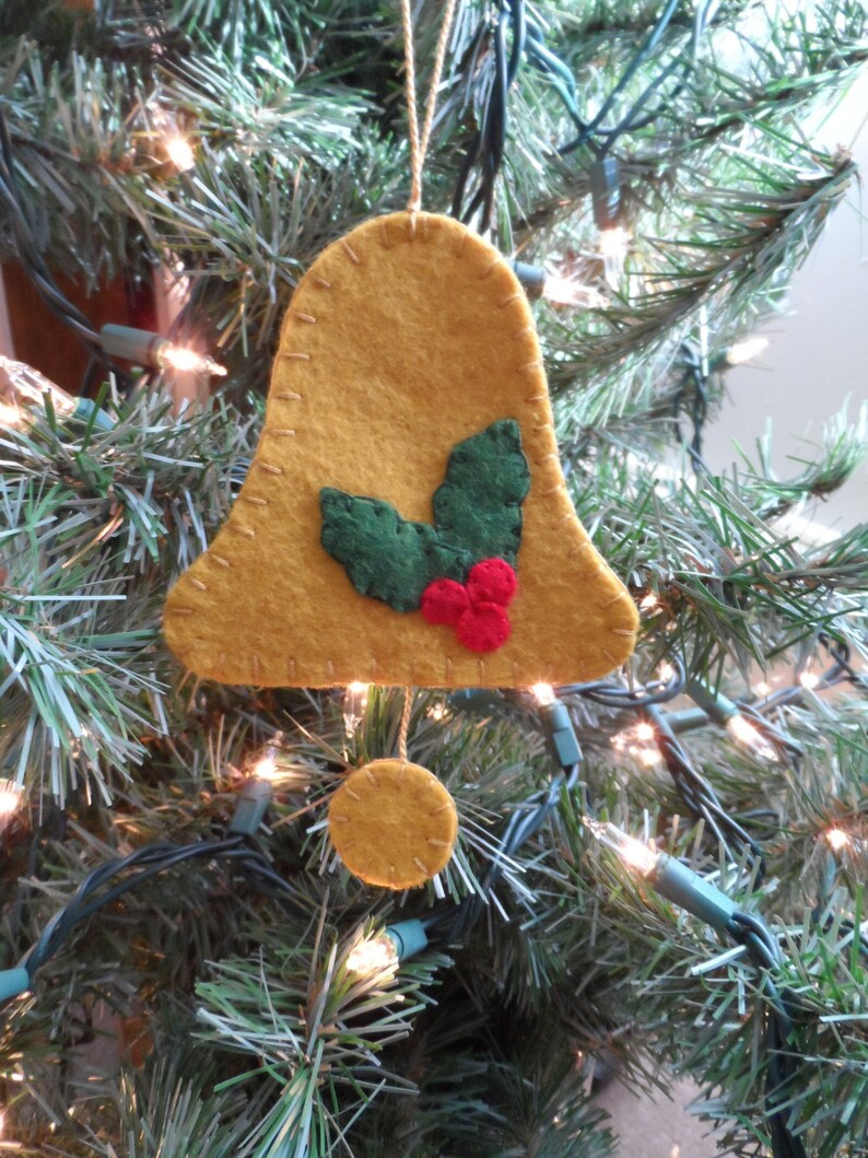 Bell Wool Felt Christmas Ornament - Etsy