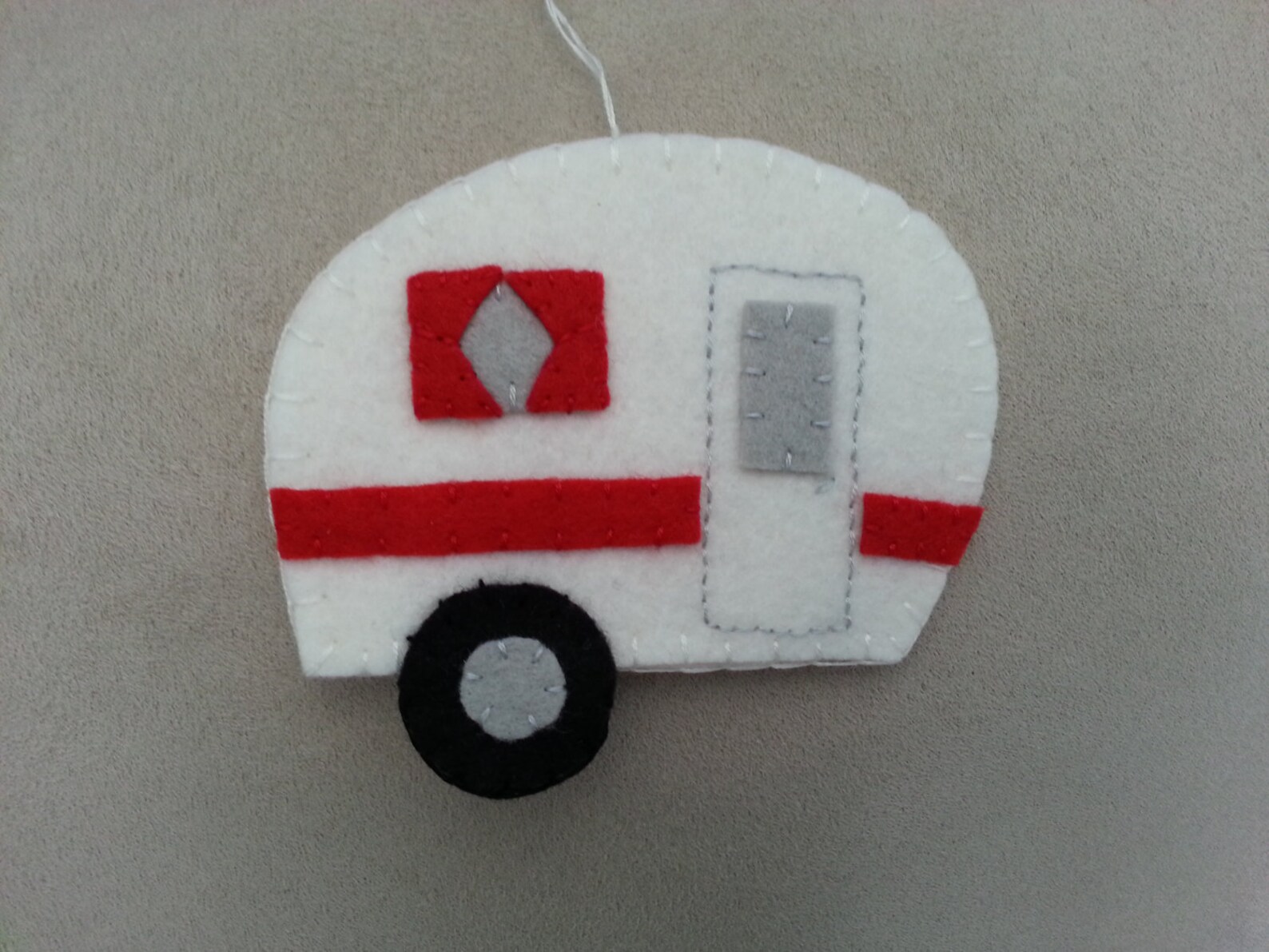 Retro Camper-red Accents Christmas Ornament - Etsy