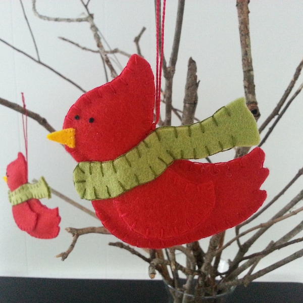 Felt Cardinal Ornament - Etsy