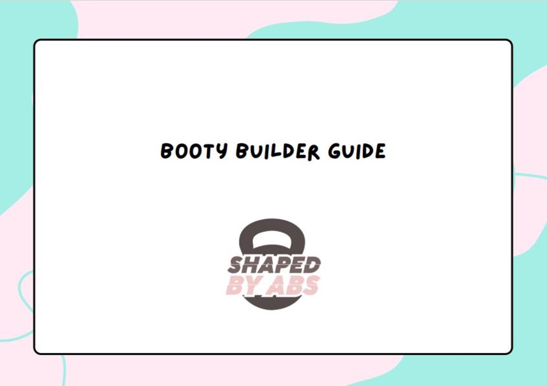 Booty Builder Guide - Glute Exercise Guide - Etsy
