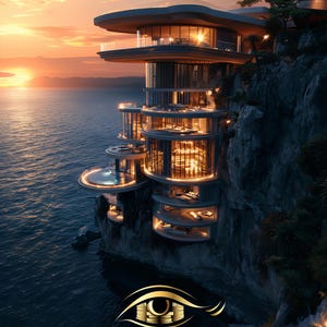 Cliffside Mansion Wallpaper Set | Luxury Lifestyle Phone + Desktop ...