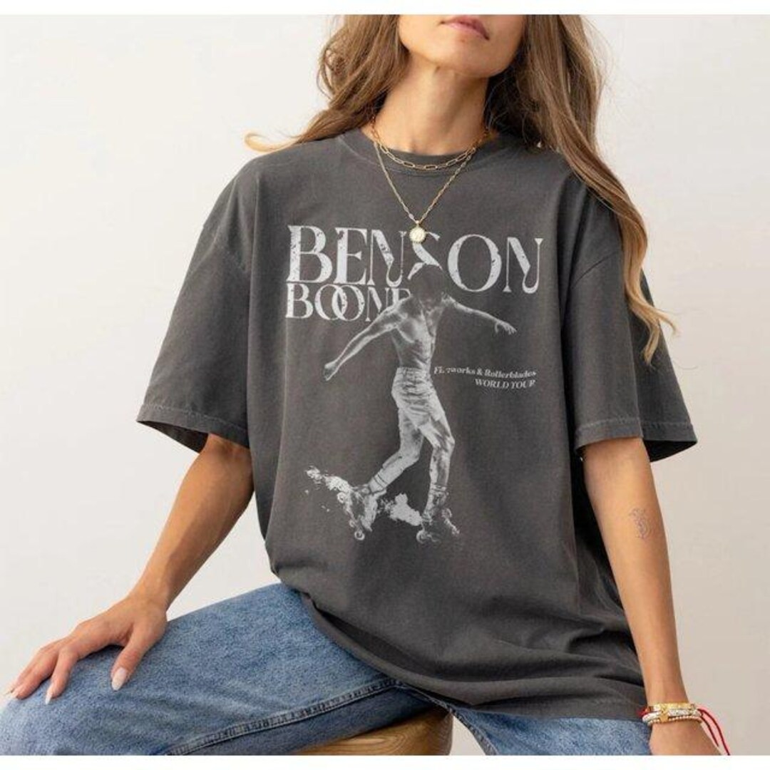 Vintage Benson World Tour 2024 Shirt Fireworks and Rollerblades , Boone ...