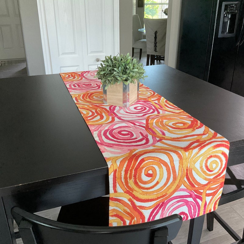 Orange Table Runner - Etsy