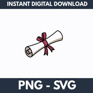 Diploma Scroll Clipart PNG & SVG | Graduation Certificate Illustration ...