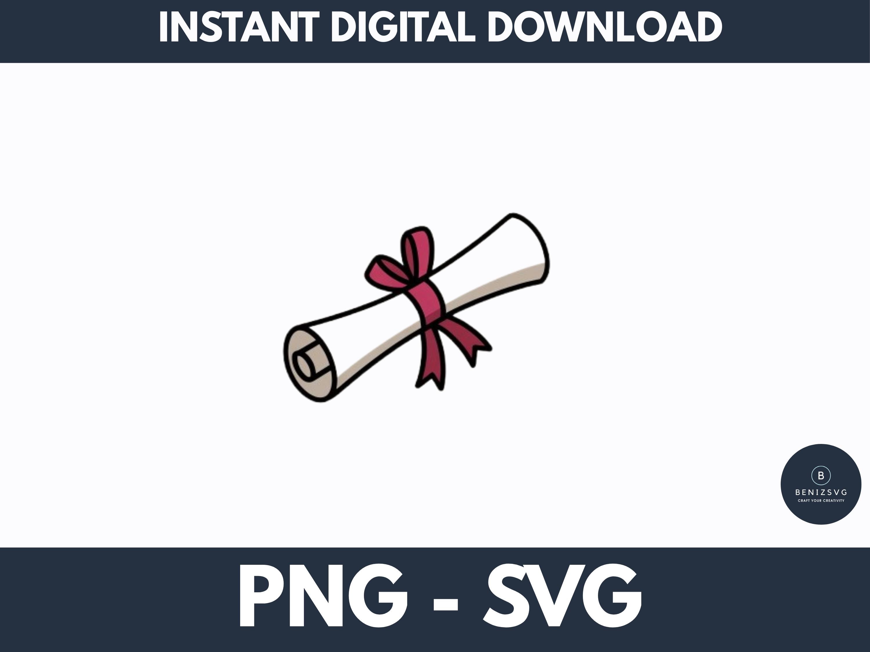 Diploma Scroll Clipart PNG & SVG | Graduation Certificate Illustration ...