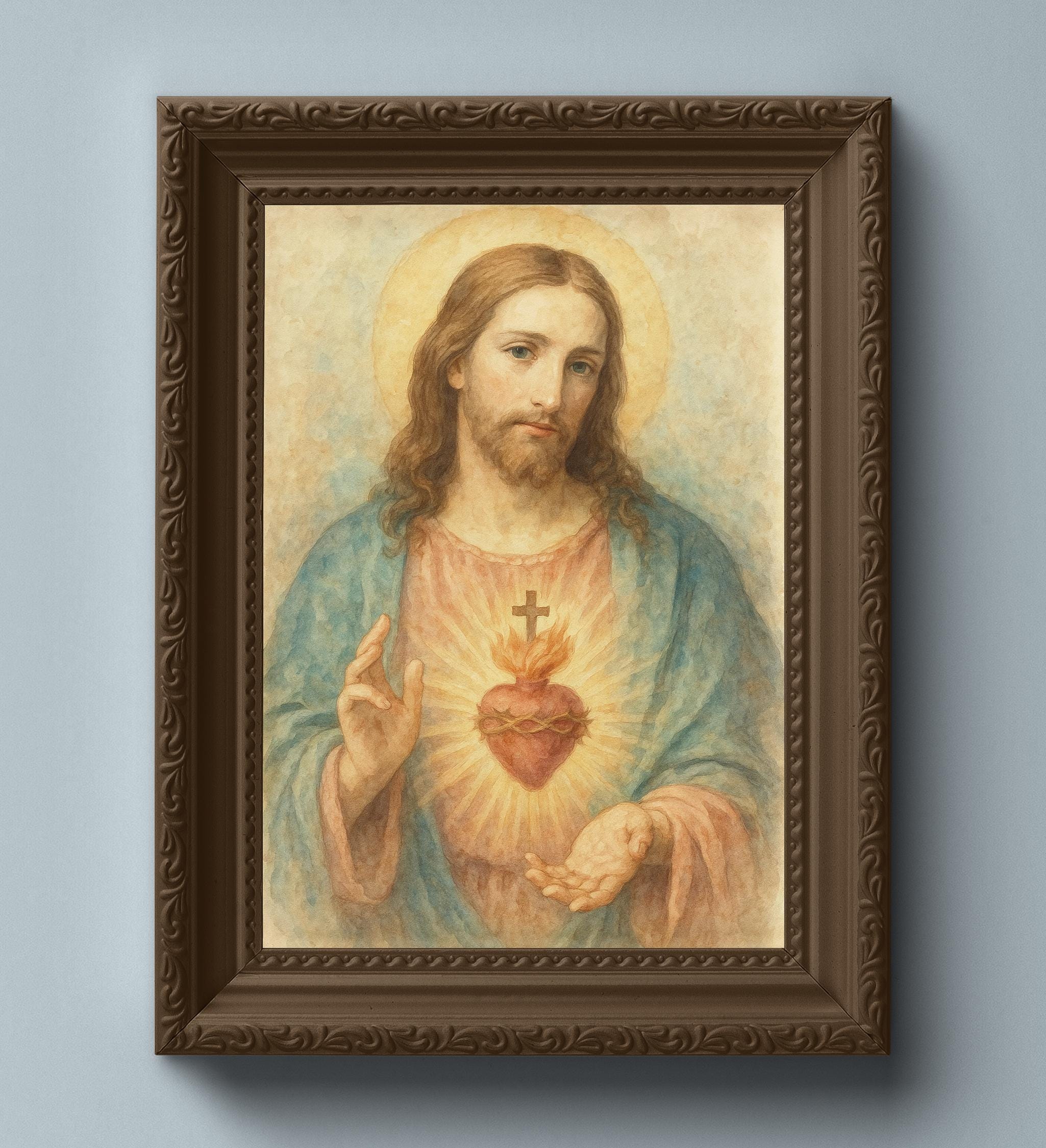 Sacred Heart of Jesus - Traditional Catholic Wall Art Printable - High ...